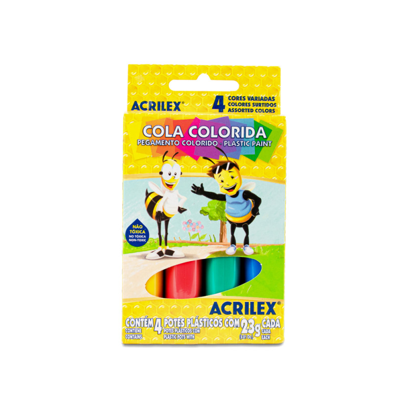 Cola Colorida 4 unidades Acrilex