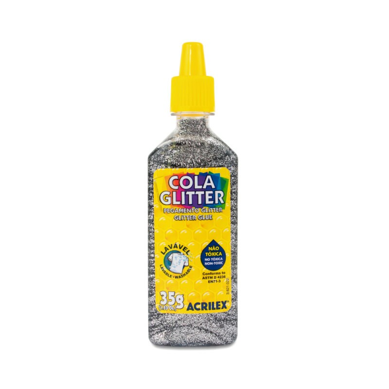 Cola Glitter 23g Prata Acrilex
