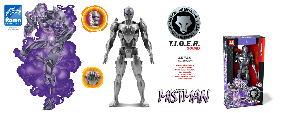 Brinquedo Tiger Squad Mistman Roma Cor Sortida