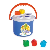 Balde Didático 1 Baldinho Com Tampa| 5 Formas Tateti